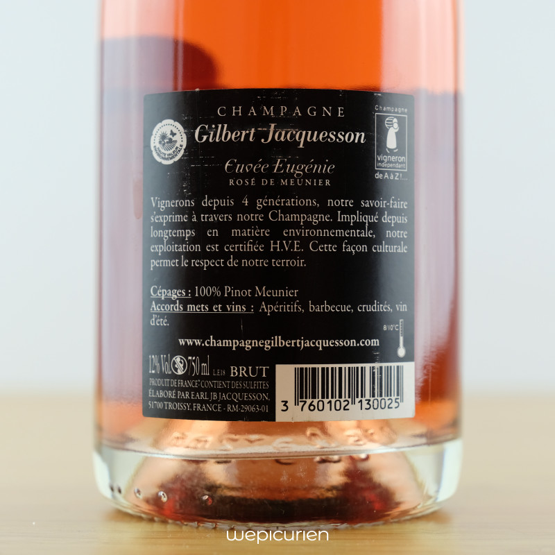 Domaine Gilbert Jacquesson Champagne Brut Rosé Cuvée Eugénie NV Rosé ...